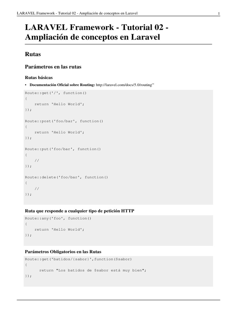 LARAVEL Framework - Tutorial 02 - Ampliación de Conceptos en Laravel ...