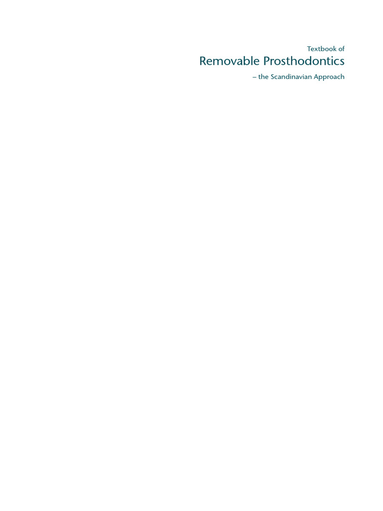Textbook of Removable Prosthodontics | PDF | Bone | Dental Implant