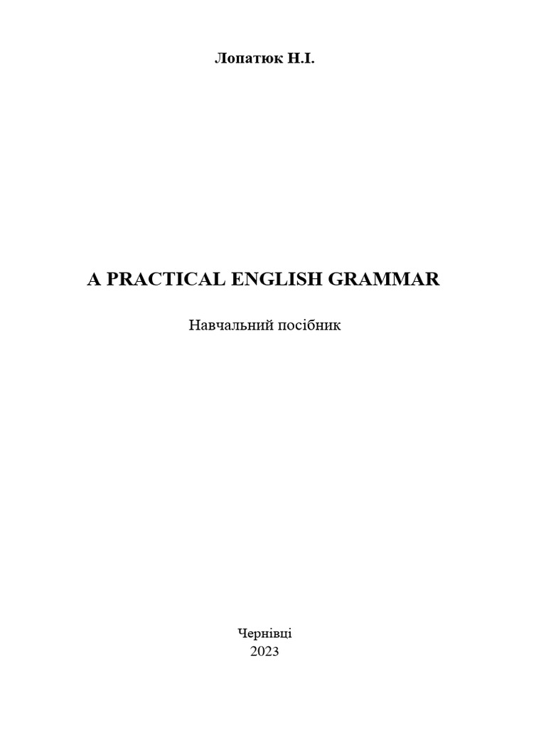 A Practical English Grammar | PDF