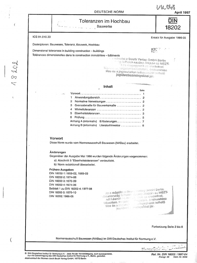 Din 18202 - de | PDF