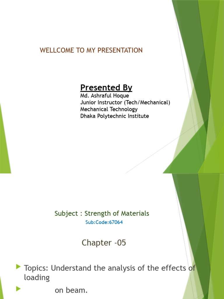 Chapter 05 Shear Force and Bending Moment | PDF | Beam (Structure) | Bending