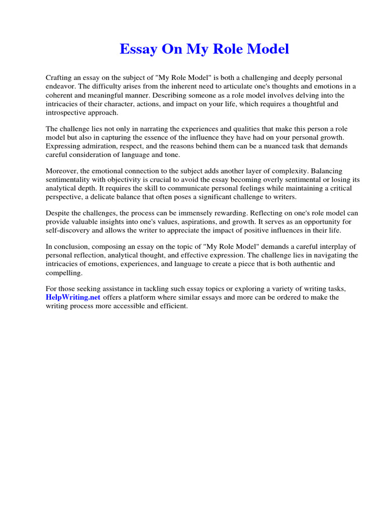 Essay On My Role Model | Download Free PDF | Babylonia | Sumer
