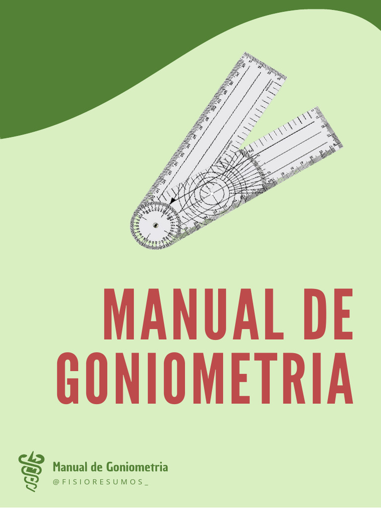 PDF Manual de Goniometria | PDF | Joelho | Coluna vertebral