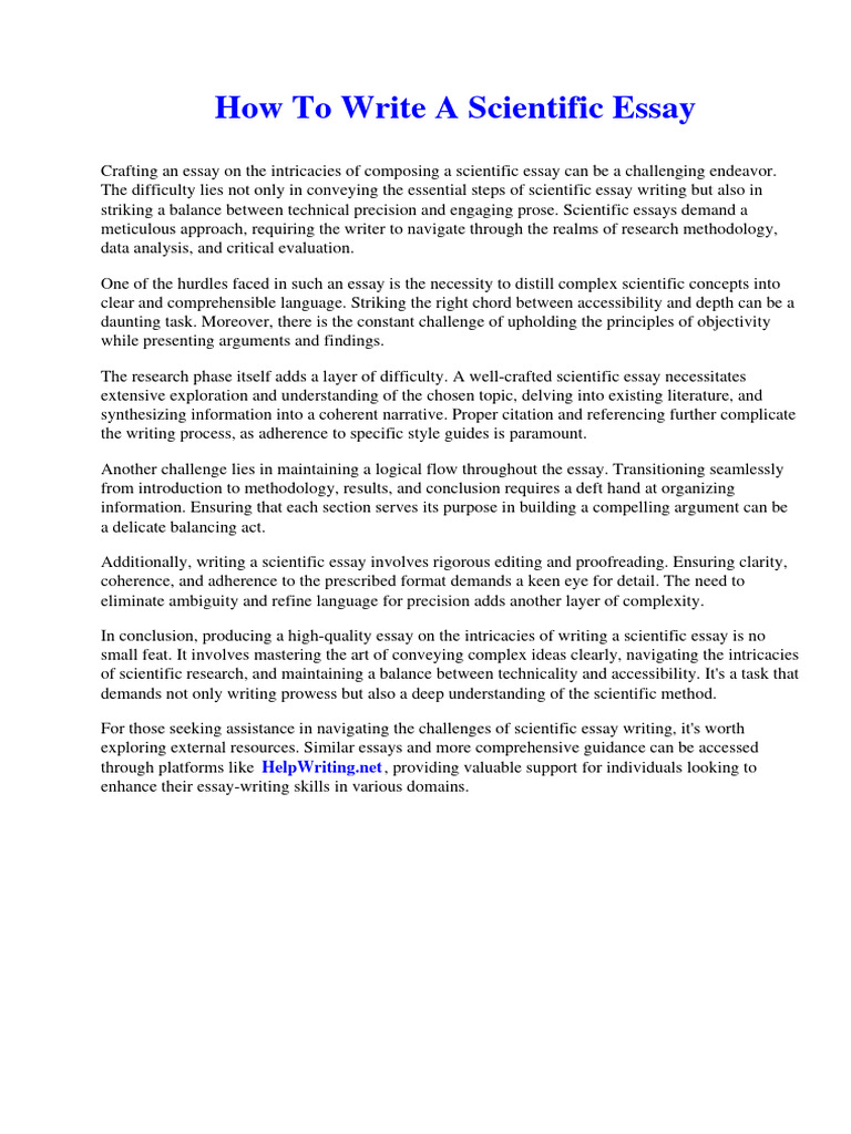 How To Write A Scientific Essay | PDF | Cyrus The Great | Transcendentalism