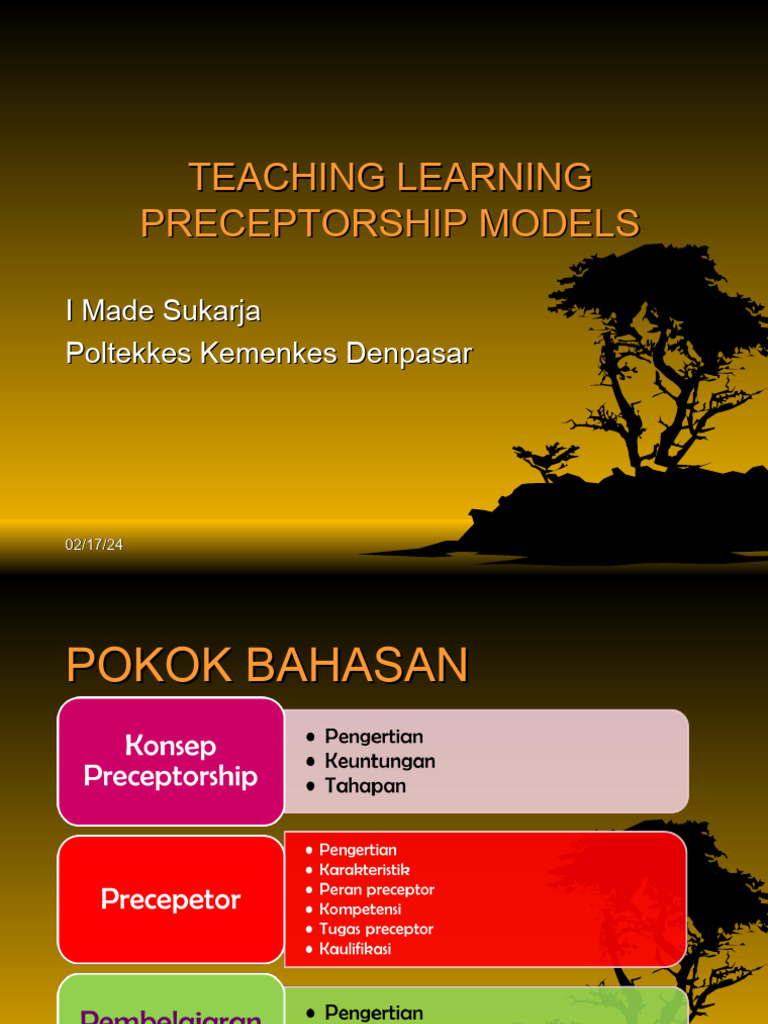 Model dan Metode Preceptorship Klinis | PDF