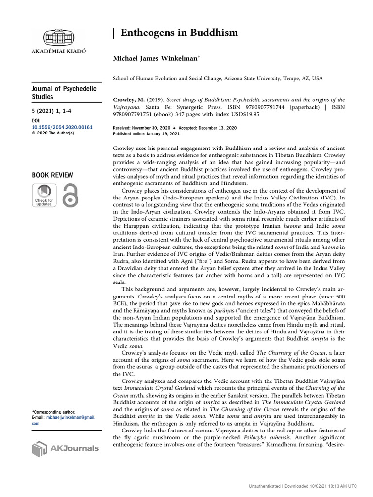 Entheogens in Buddhism | Download Free PDF | Entheogen | Shiva