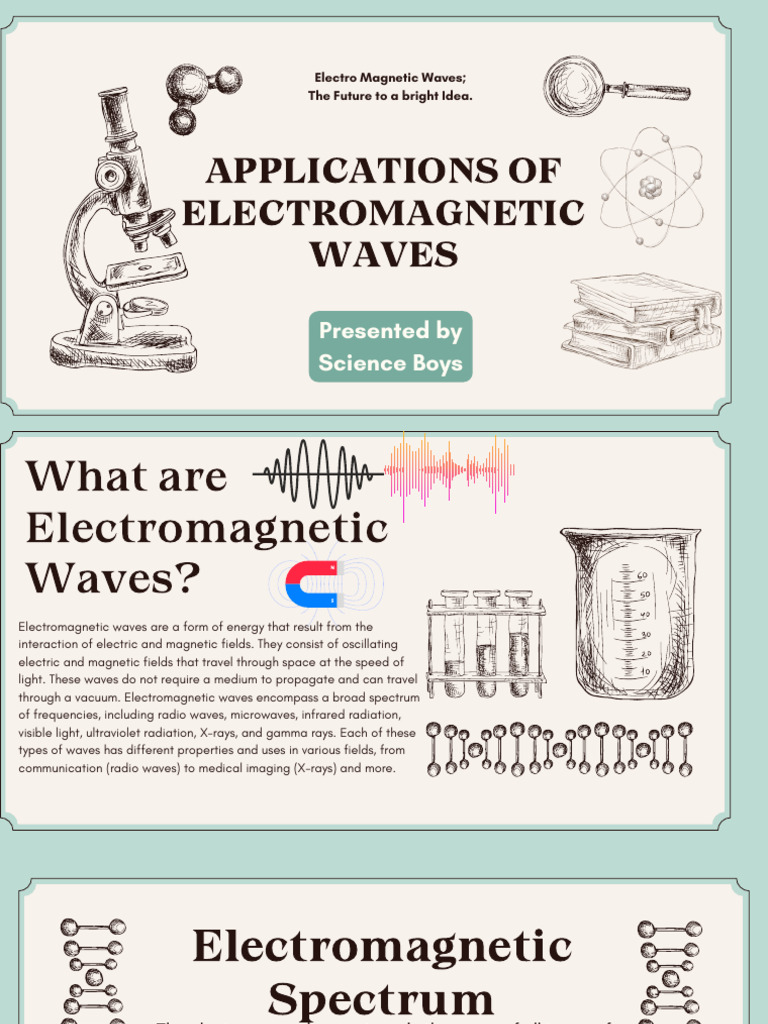 Applications of Electromagnetic Waves | PDF | Electromagnetic Spectrum ...