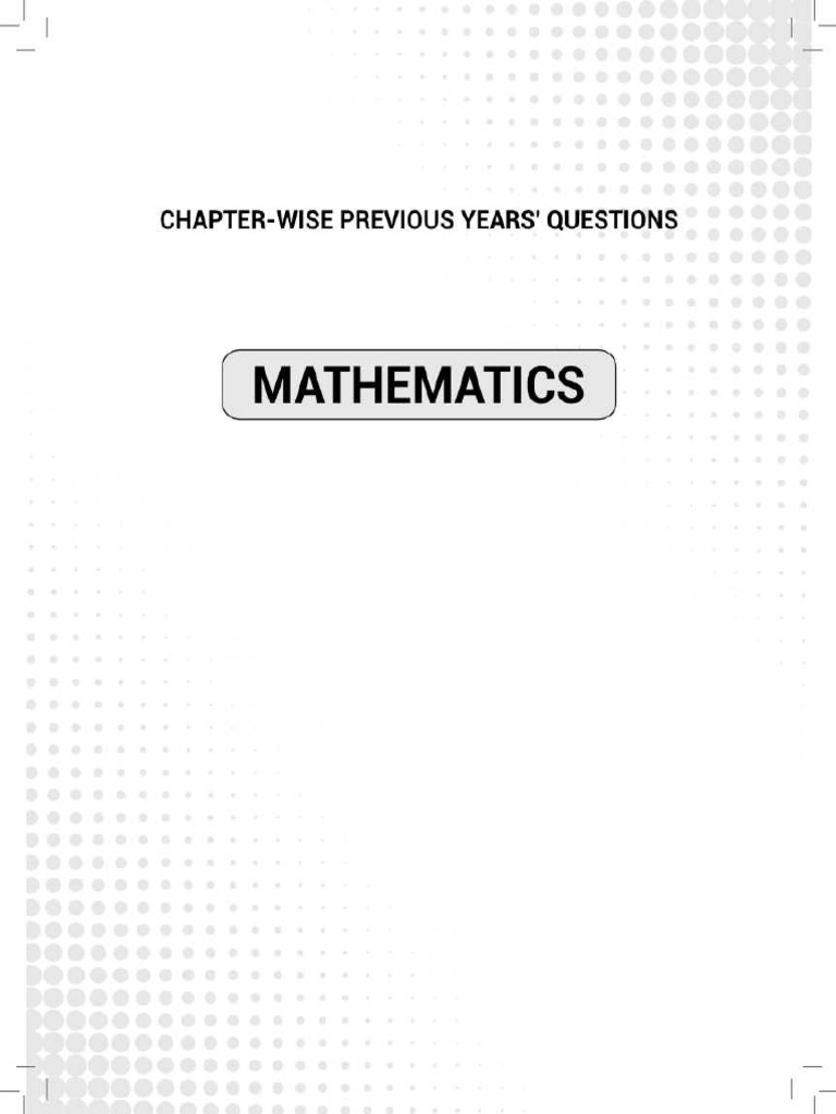 CBSE-X Chapterwise Previous Years Qs Mathematics | PDF