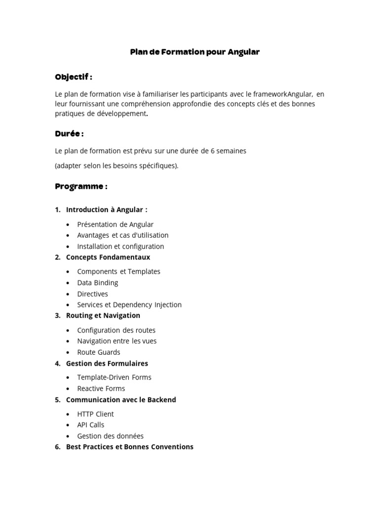 Formation Complète sur Angular | PDF