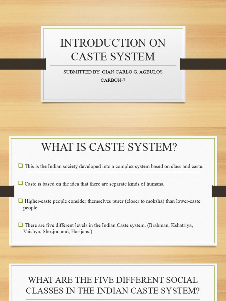 Araling Panlipunan PPT (Caste System) | PDF | Caste | Indian Religions