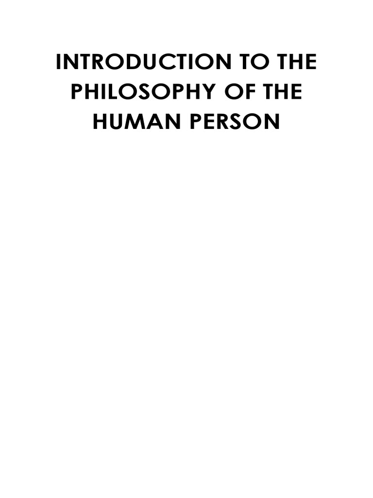 Introduction To The Philosophy of A Human Person SHS 11 | PDF | David Hume | Reason