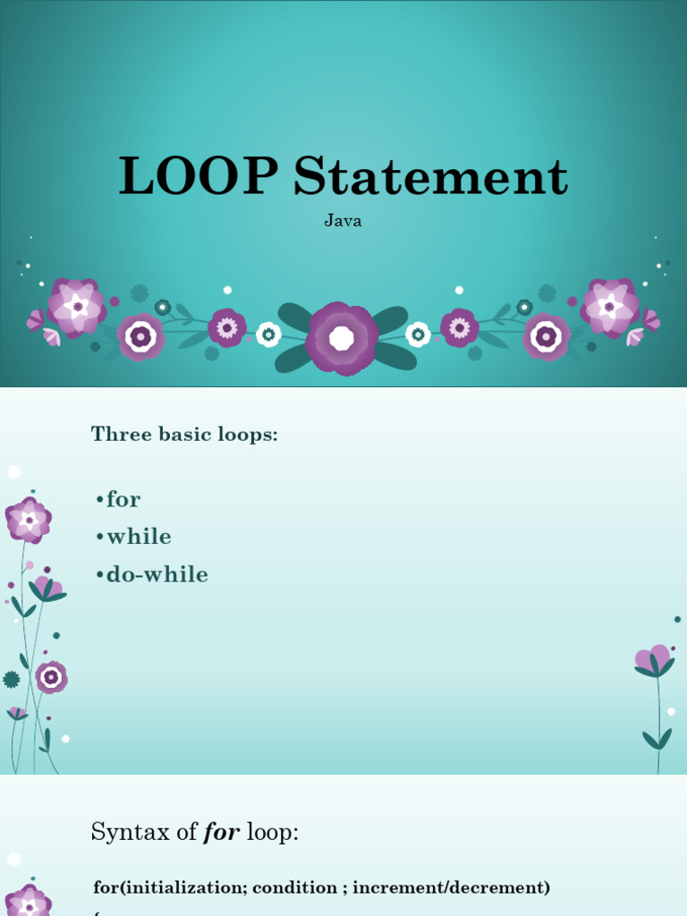 Java Loop Pdf