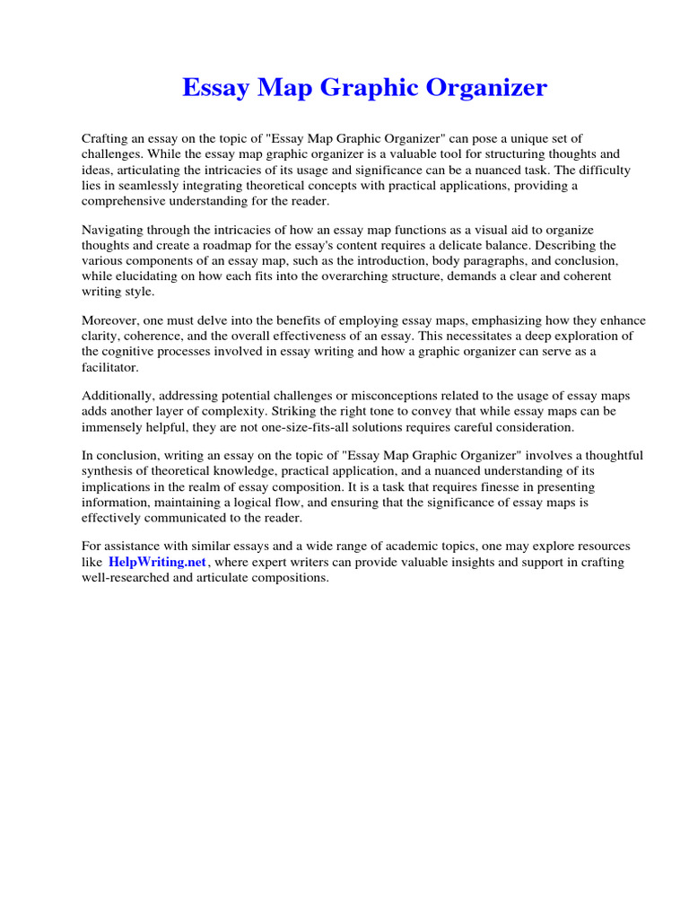 Essay Map Graphic Organizer | Download Free PDF | Whole Grain | Essays