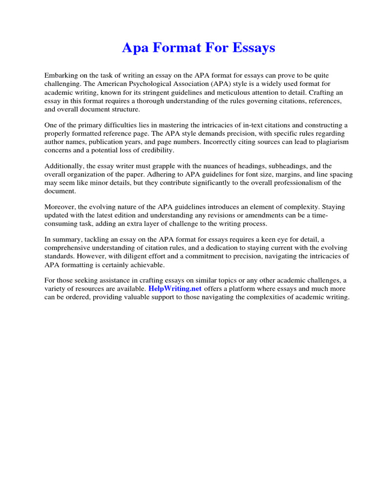 Apa Format For Essays | PDF | Prison | Rehabilitation (Penology)