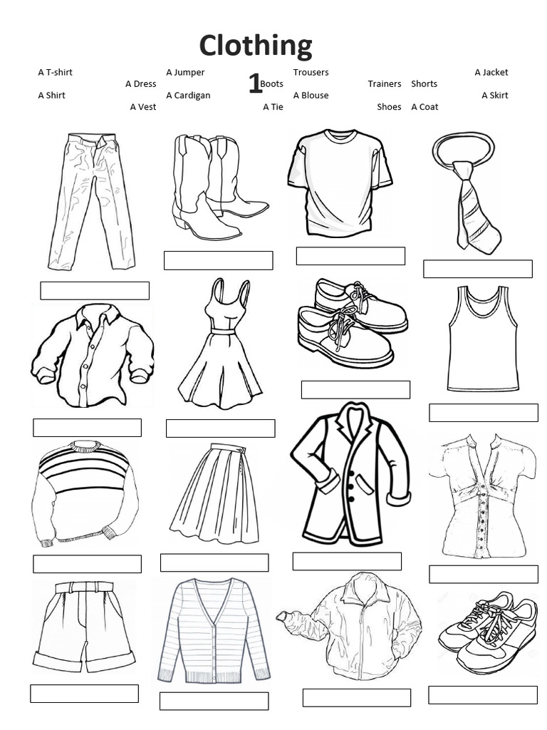 British English Clothing Label and Colour Classroom Posters Information ...