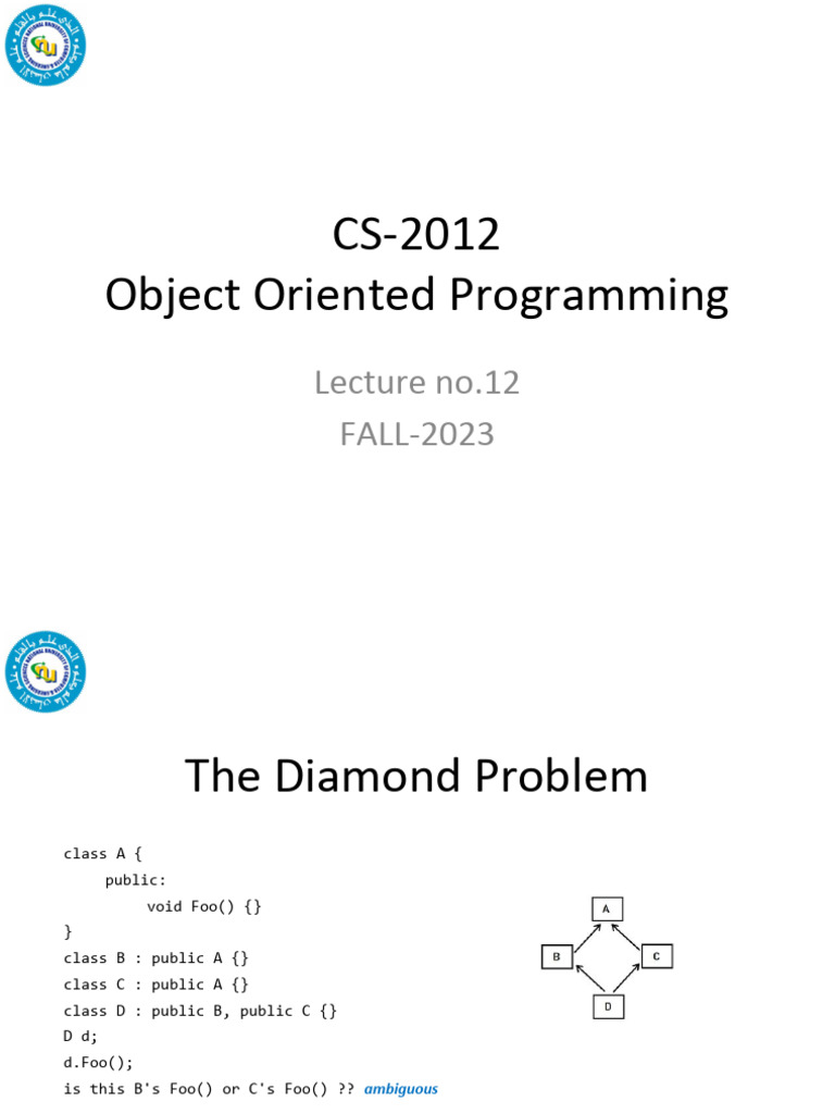 Object Oriented Programming 2 Pdf Inheritance Object Oriented