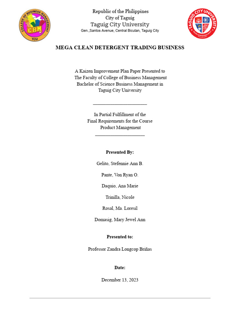 Kaizen Paper Project in Product Mgt. | PDF | Brand | Customer Experience