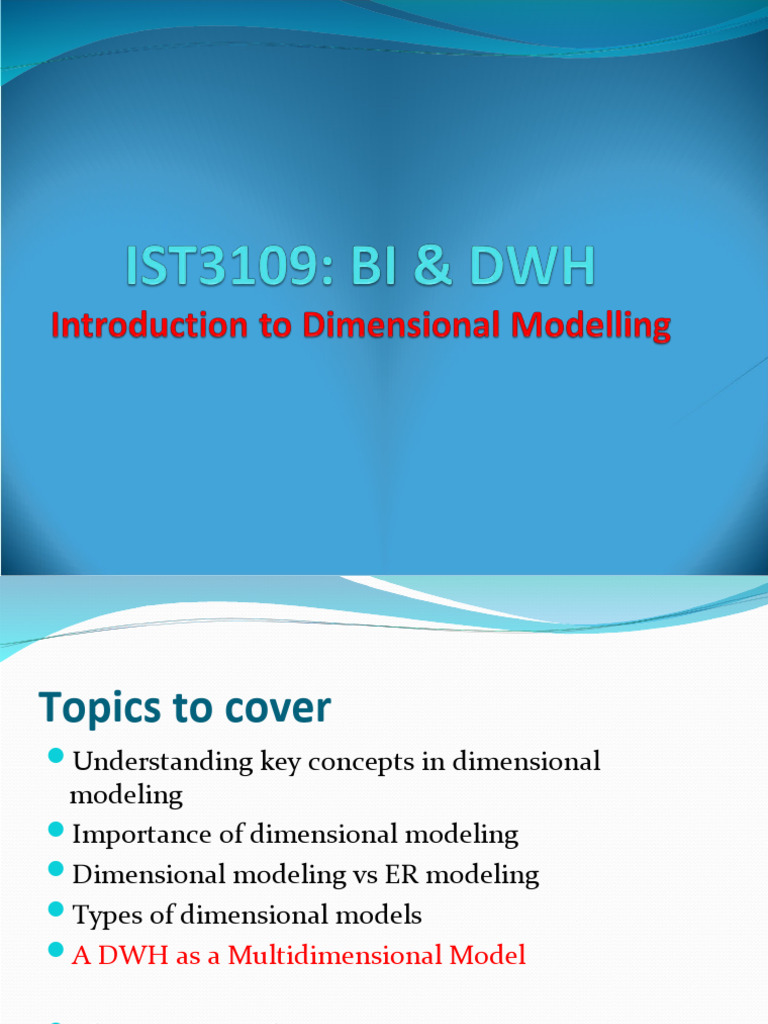 4 Lecture 4-Dimensional Modelling | PDF | Data Warehouse | Relational Database