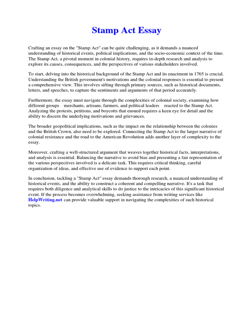 Stamp Act Essay | Download Free PDF | Energy Development | Electricity ...