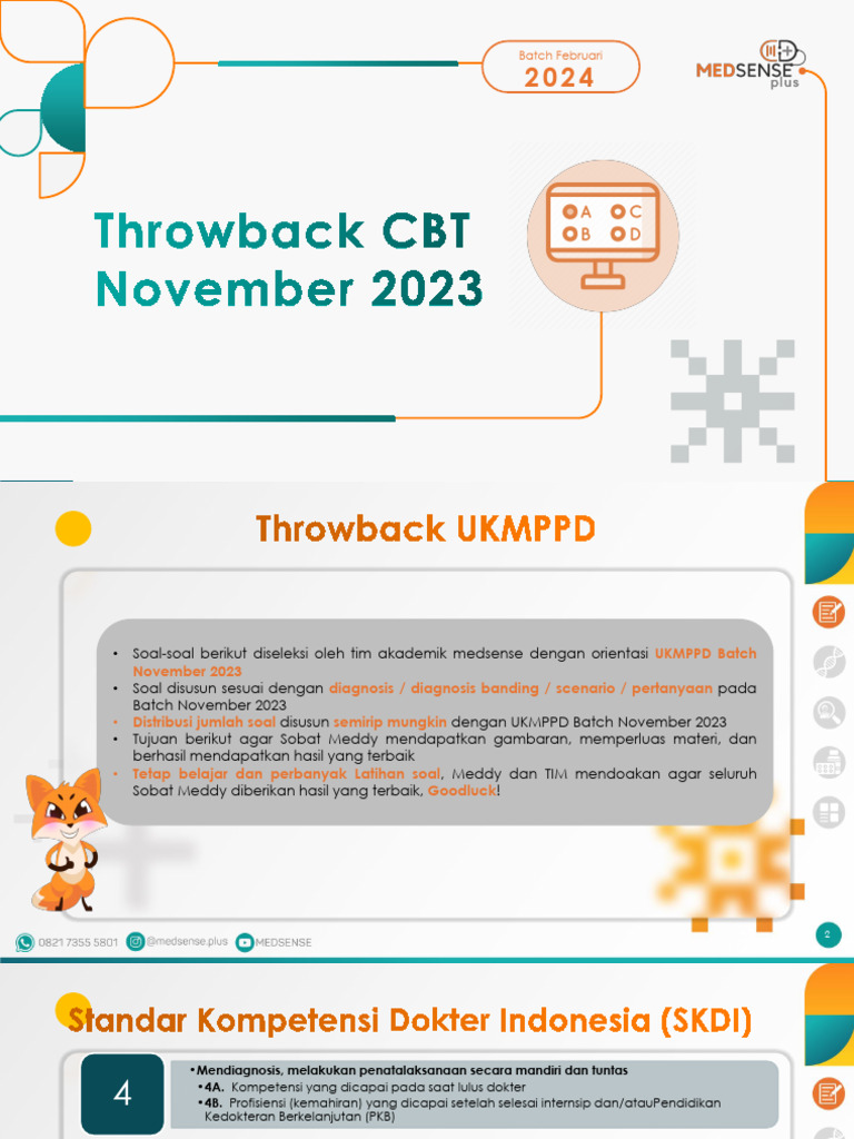 (Materi) Throwback CBT November - Batch 1 2024 | PDF