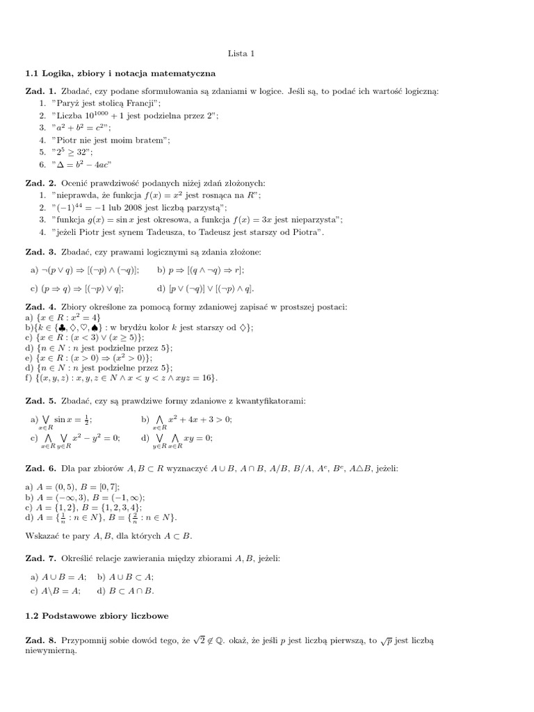 Lista1-4 231020 162753 | PDF