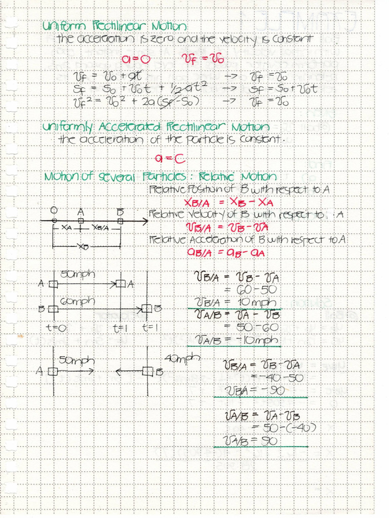 Dynamics of Rigid Bodies - Module 2 Uniform Rectilinear Motion | PDF