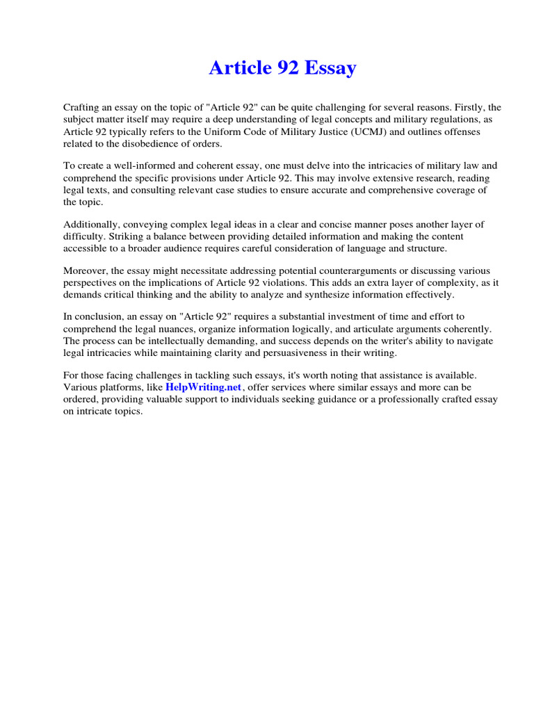 Article 92 Essay | PDF | The Great Gatsby | Essays