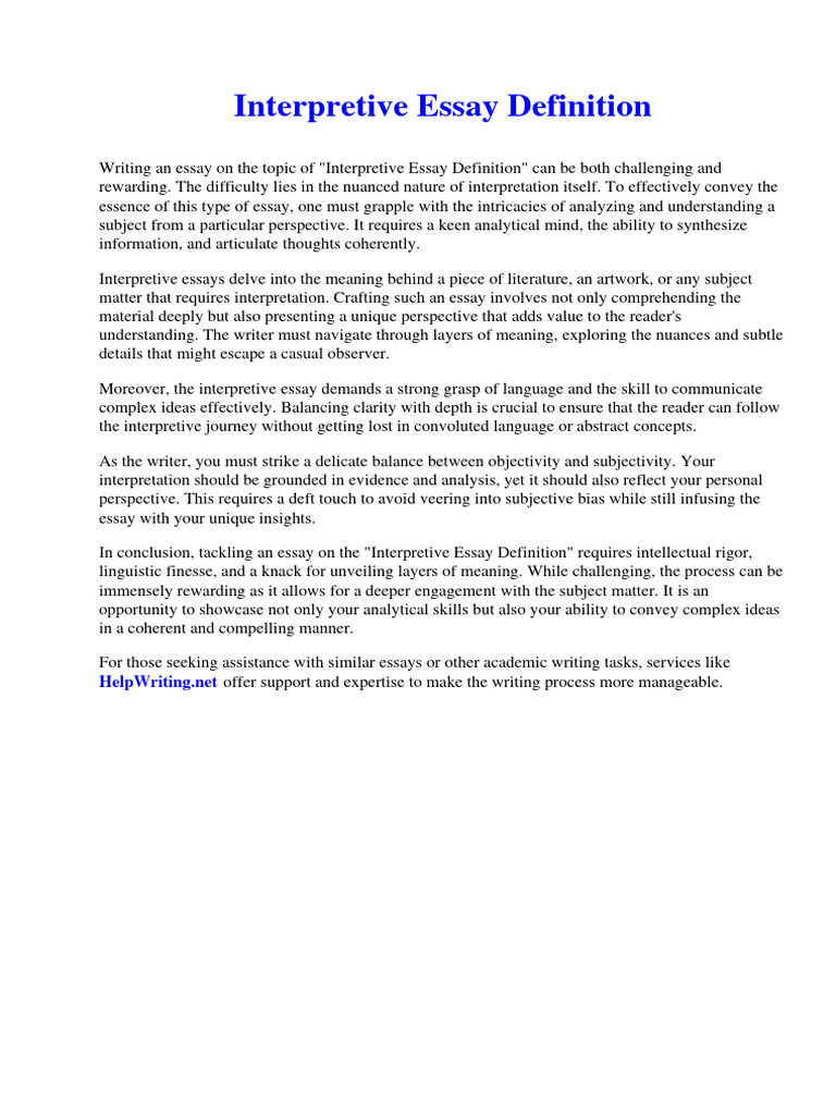 Interpretive Essay Definition | PDF | Judas Iscariot | Jesus