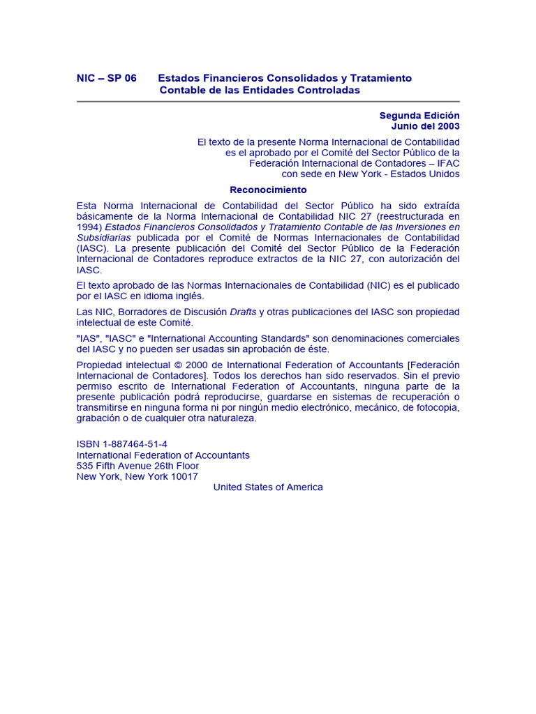 Nicsp 06 | PDF | Contabilidad | Estado financiero
