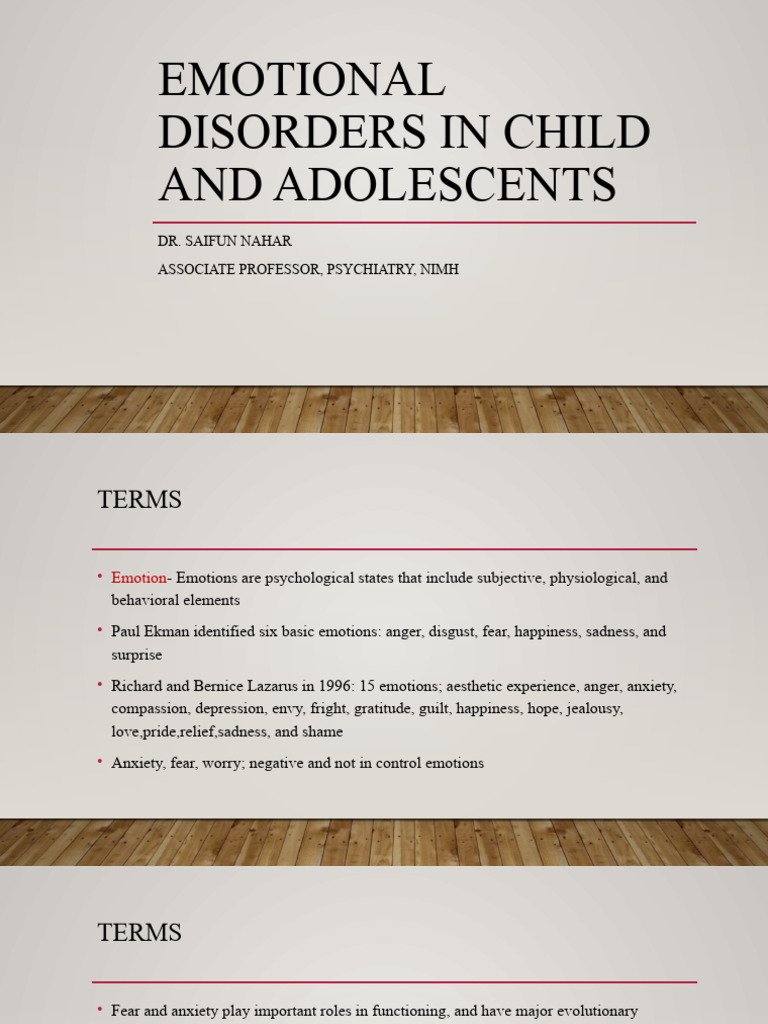 Emotional Disorders in Childhood | PDF | Anxiety Disorder | Mental Disorder