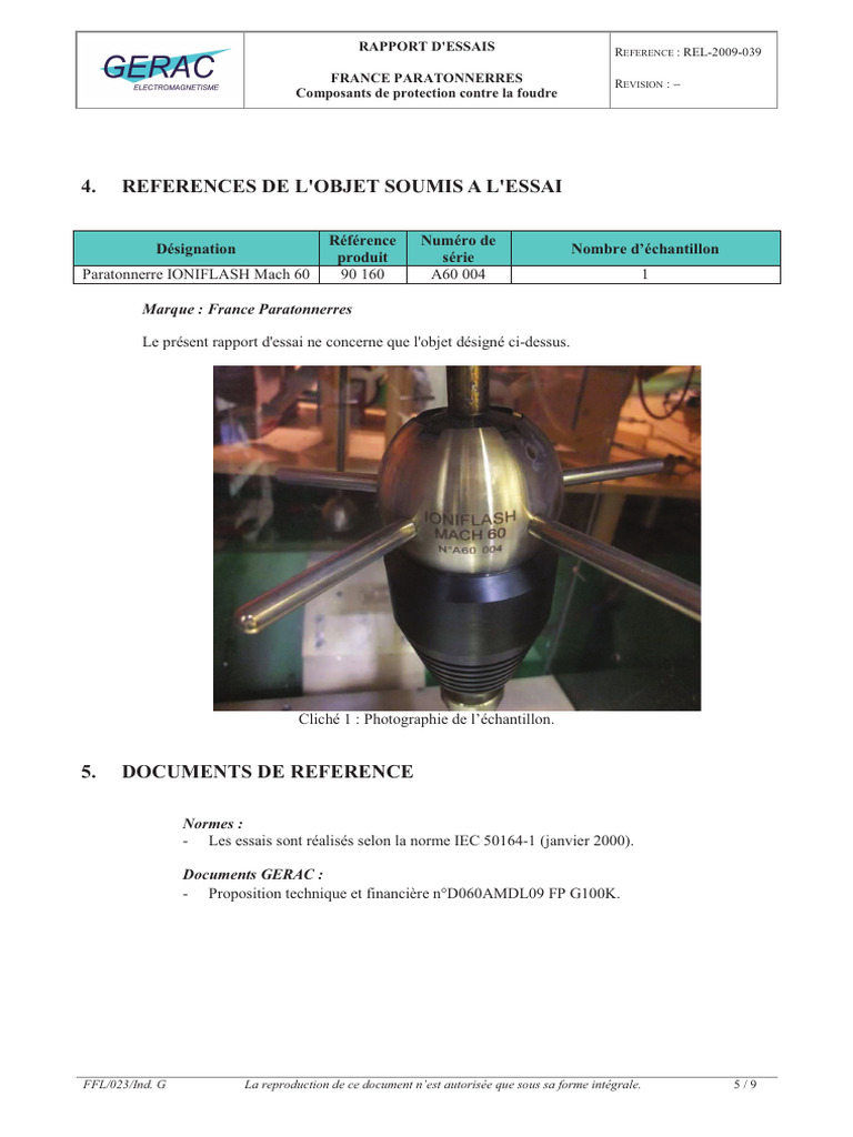 100 KA Test - Gerac Laboratory | PDF