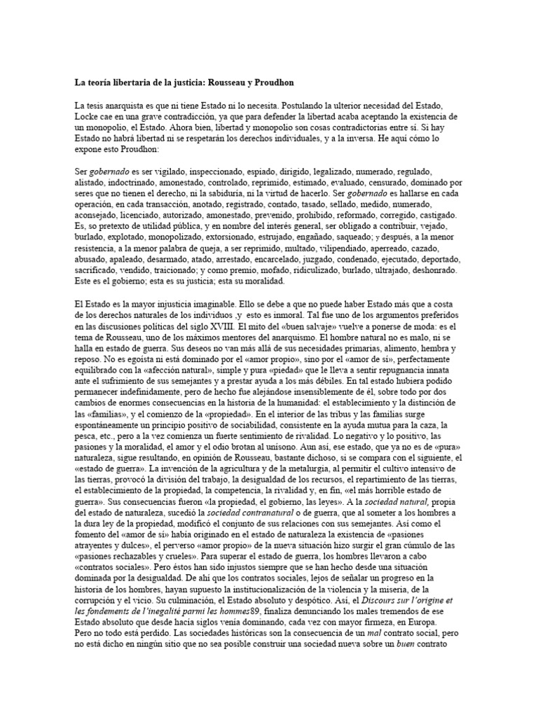 Gracia - Rosseau Como Precursor de Anarquismo | PDF | Jean-Jacques ...