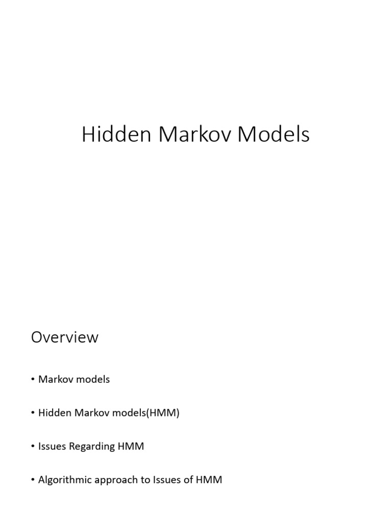 Hidden Markov Models | PDF | Markov Chain | Statistics