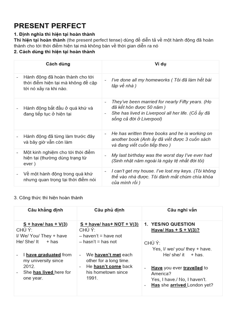 3 Present Perfect | PDF