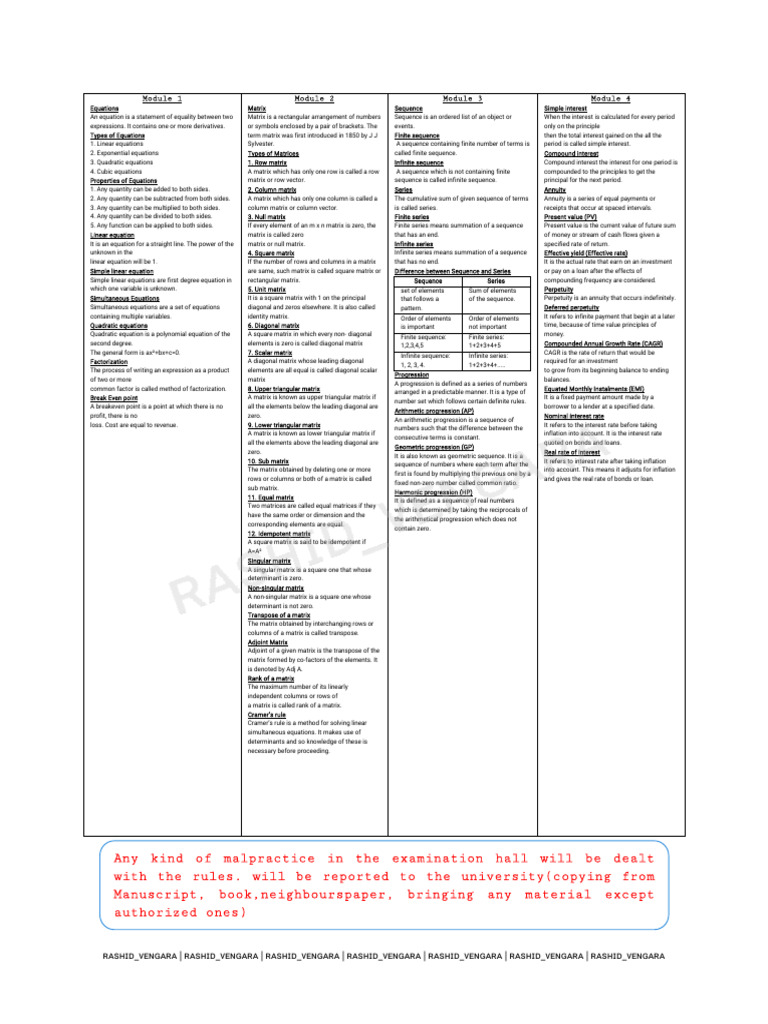 BNM 3rd Semester | PDF