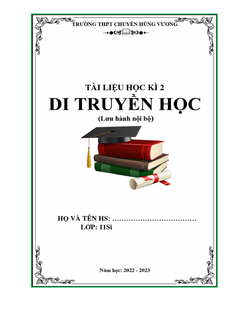 Trac Nghiem Di Truyen LT BT 2023 | PDF