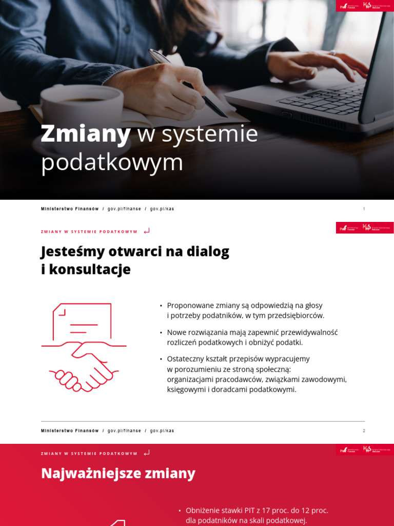 Zmiany W Systemie Podatkowym | PDF Zmiany W Systemie Podatkowym | PDF
