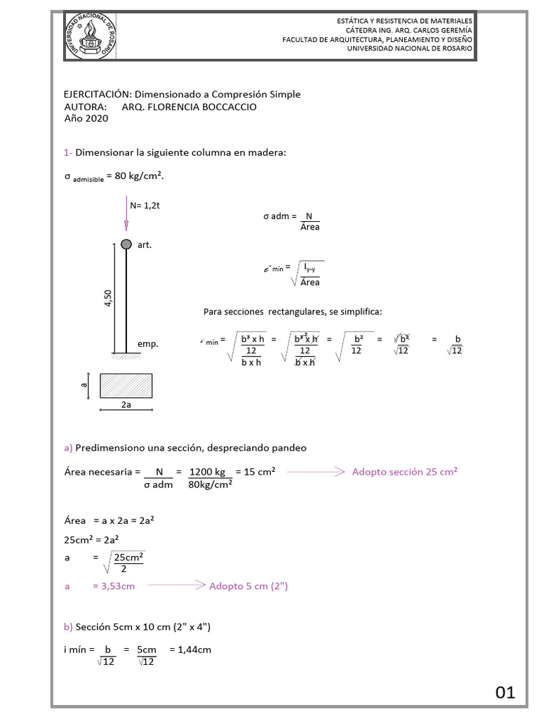 Práctica Compresión 2020 | PDF | Mecánica de Medios Continuos | Construyendo tecnología