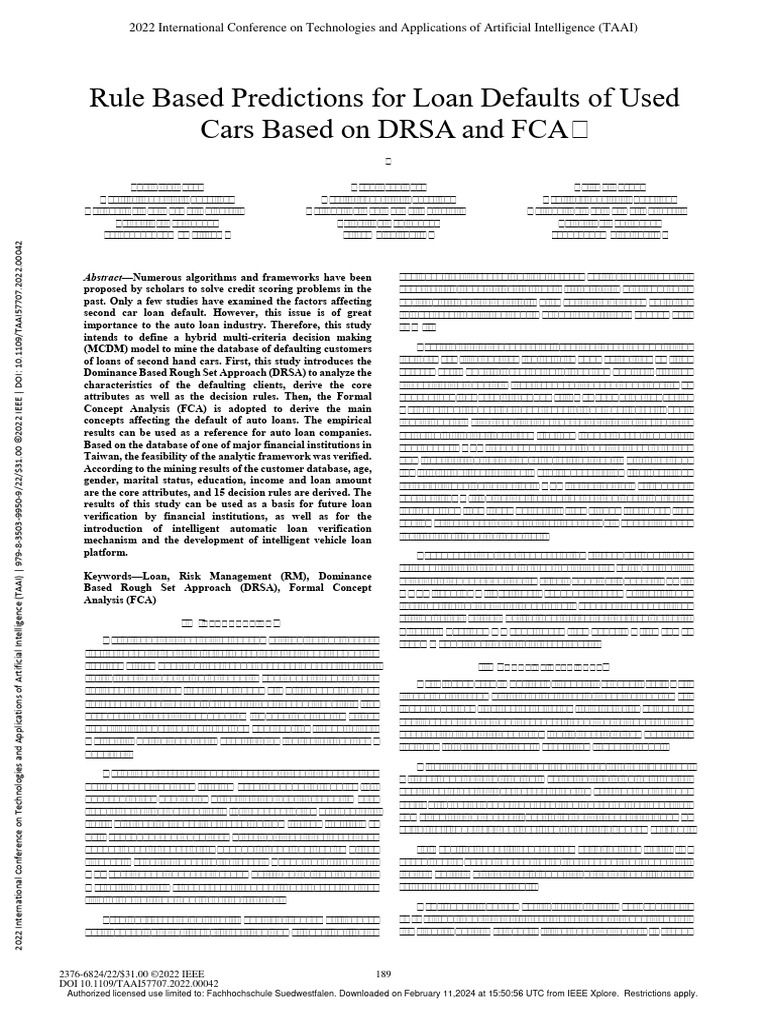 Paper 2 | PDF | Loans | Credit