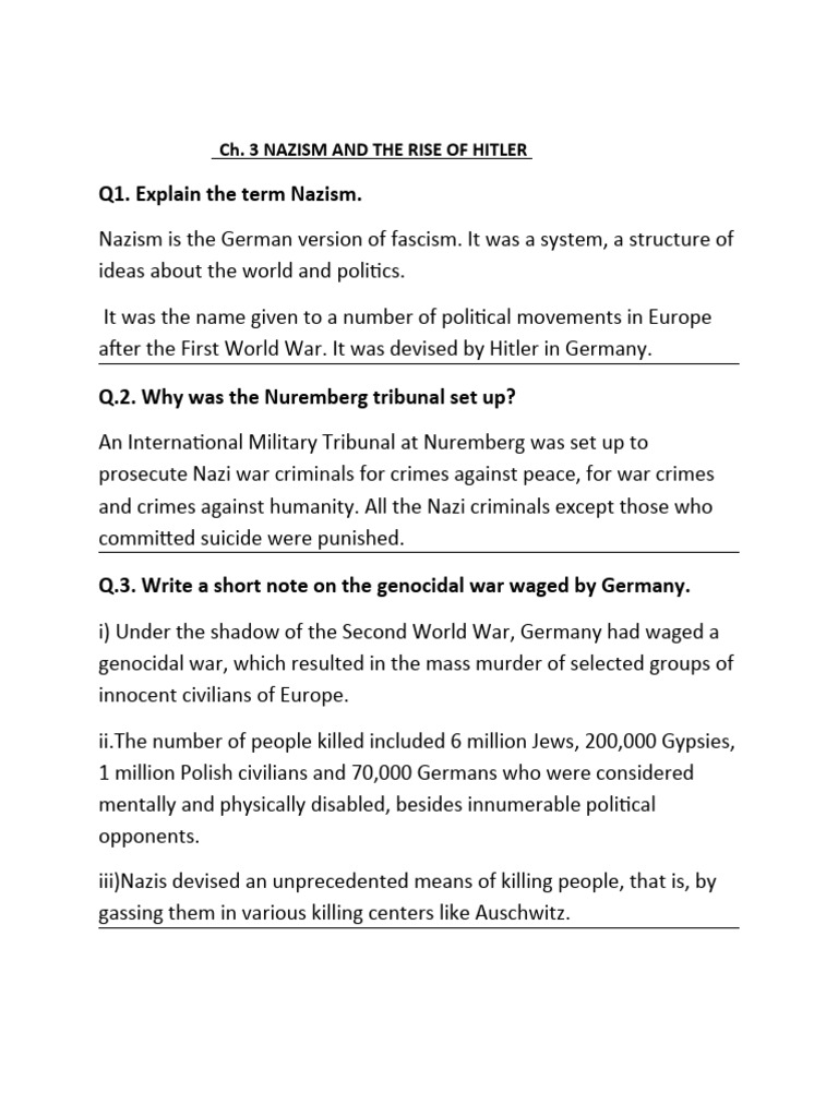 Nazism | PDF | Nazi Germany | Weimar Republic