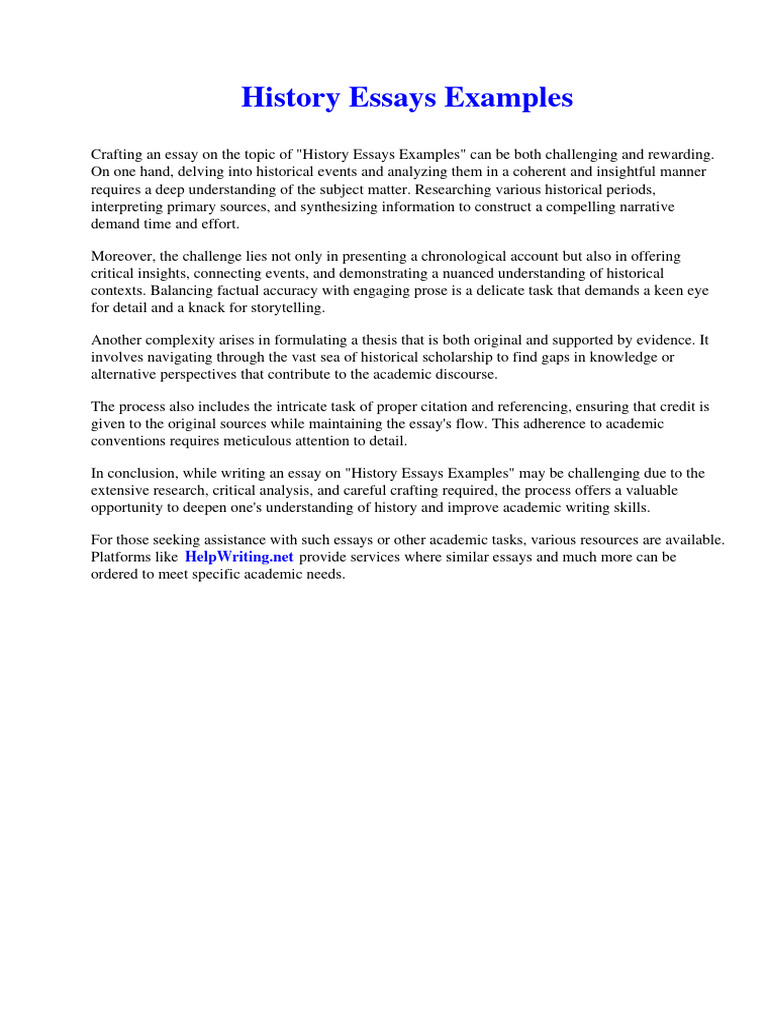 History Essays Examples | PDF | Pablo Picasso | Essays