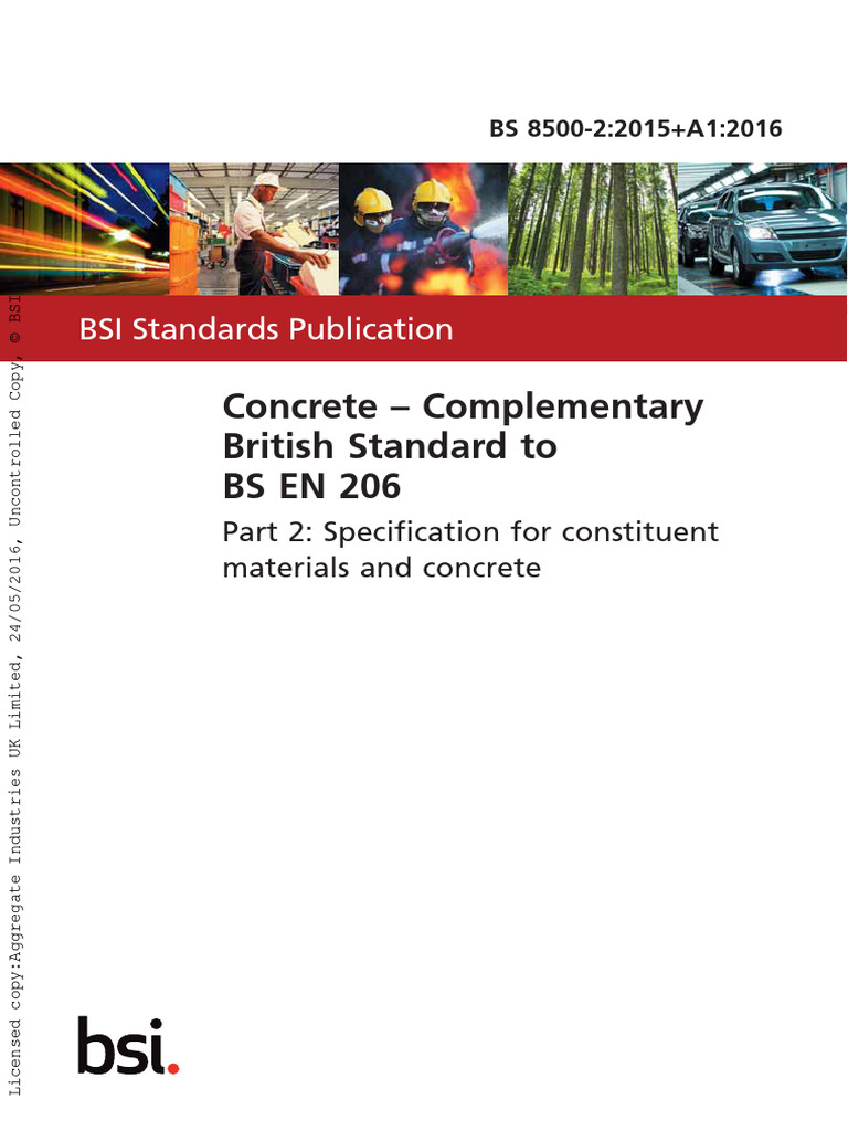 BS en 8500 22015+a12016 | PDF | Concrete | Cement