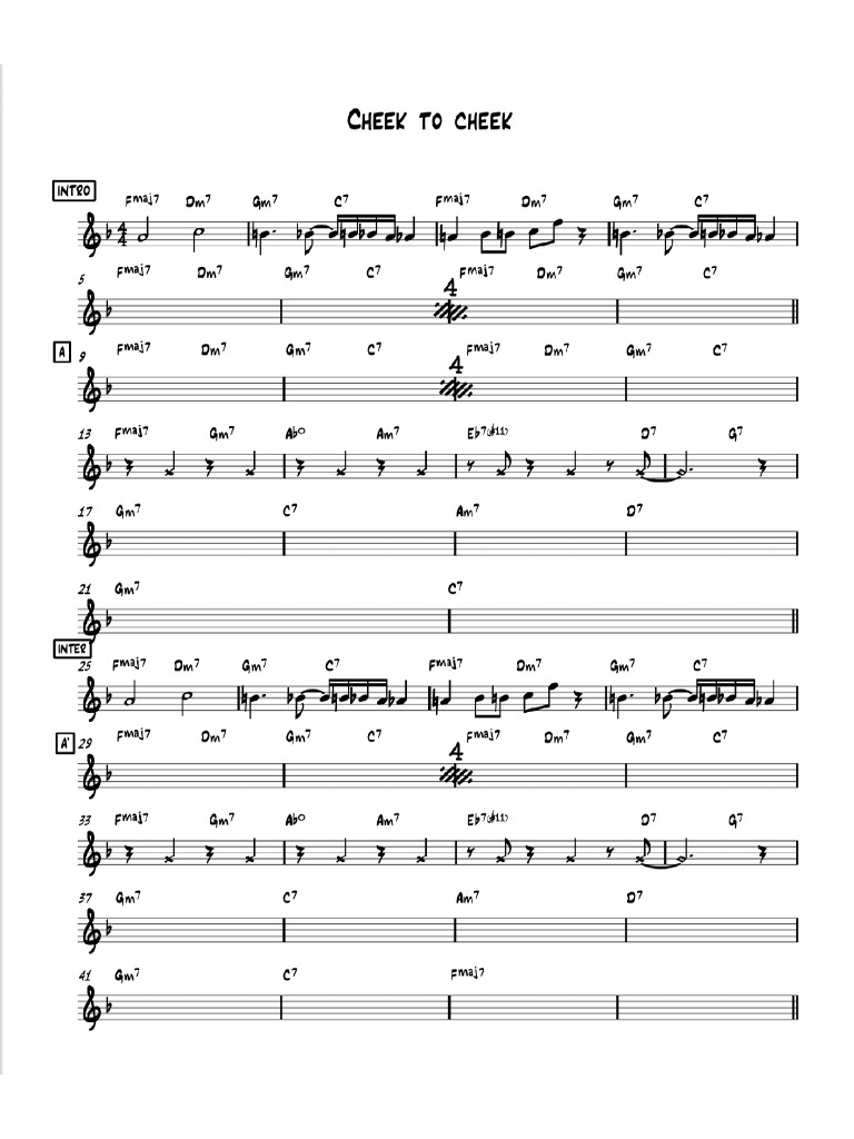 Cheek To Cheek | PDF