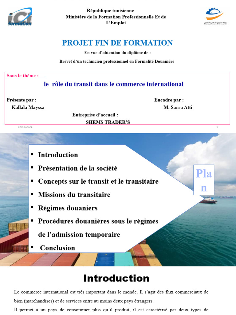 Présentation MAYSSA | PDF | Transport | Échange international