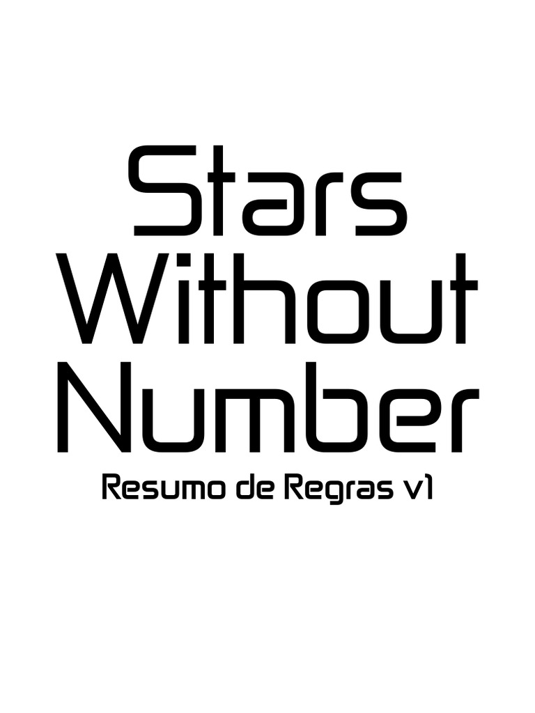 Stars WIthout Number - Resumo de Regras v1 | PDF | Custo de vida ...