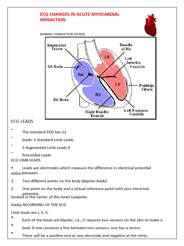 Ecg Changes in Acute Myocardial Infraction | PDF | Electrocardiography ...