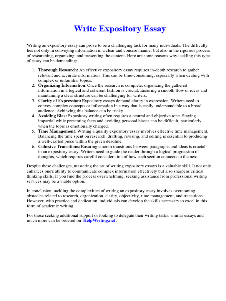 Write Expository Essay | PDF | Essays | Nuclear Weapons