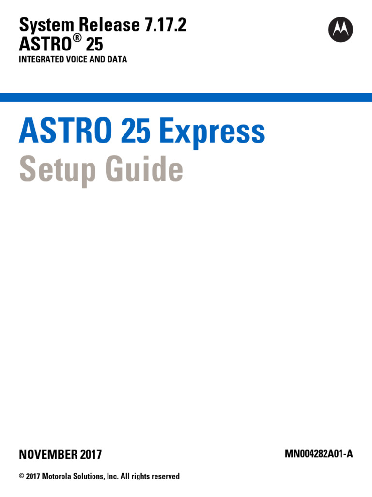 ASTRO 25 Express Setup Guide | PDF
