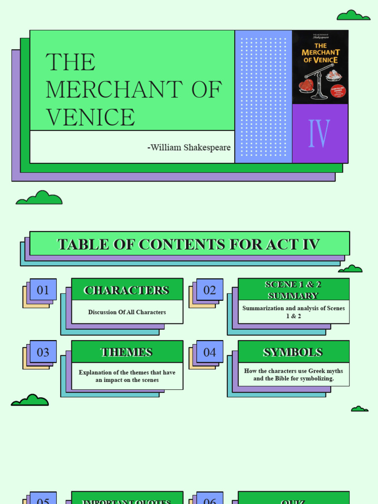 Merchant of Venice Act IV | PDF | The Merchant Of Venice | Shylock