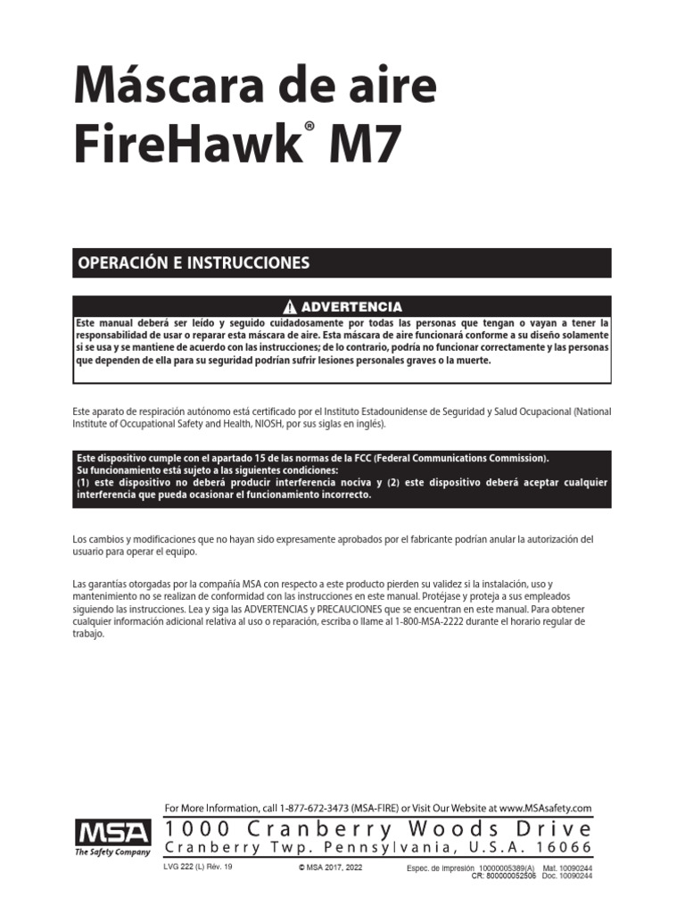 FireHawk M7 - 10090244 - r19 - MX | PDF